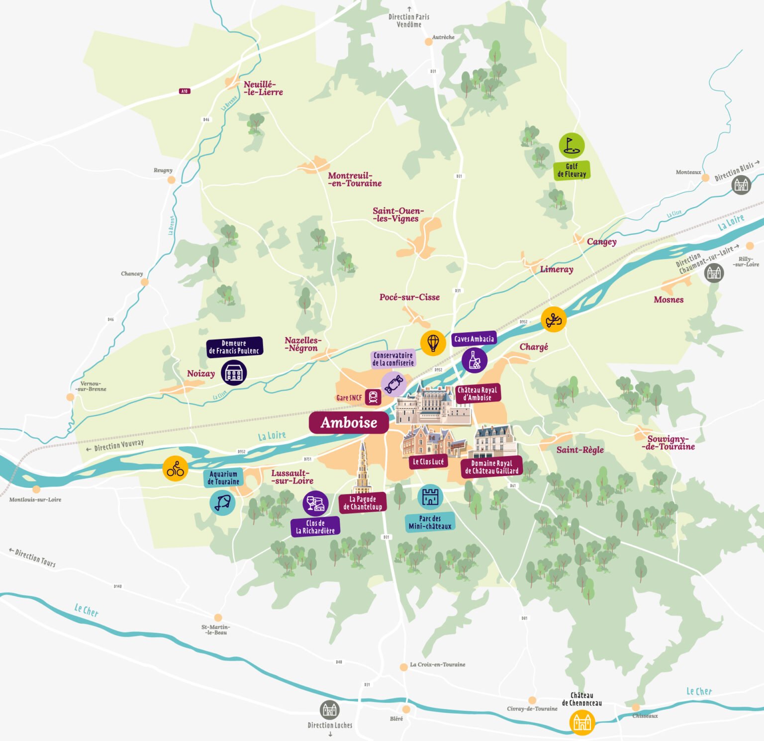 Office de Tourisme Amboise Val de Loire, Châteaux de la Loire